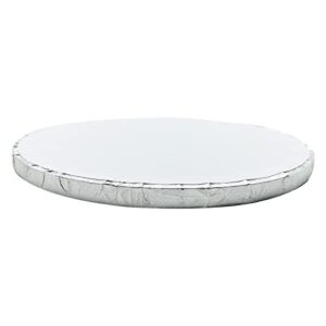 12 Inch Cake Drum, Silver Round Boards Cardboard for Wedding Birthday Party (1/2 Inch Thick, 5 Pack) - Fully Wrapped Edges - PACKIN WAY