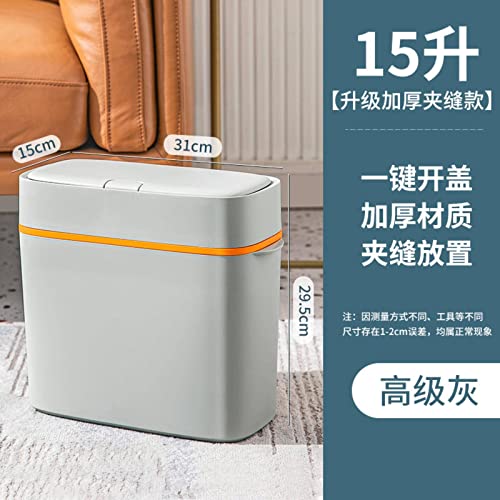 NA Xingyou Trash can Toilet Toilet Household Gap with lid Bounce Cover Toilet Pail Bedroom Kitchen Living Room Trash can