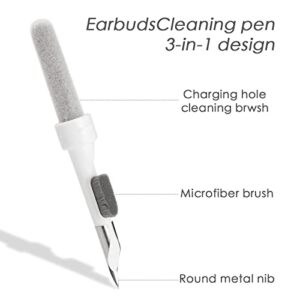 Bluetooth Earbuds Cleaning Pen, Multifunction Earphones Cleaner,in-Ear Headphones Cleaning Dust Removal Brush Pen, for Cleaning The Earwax,Dust in Bluetooth Headset Box,Camera and Mobile Phone