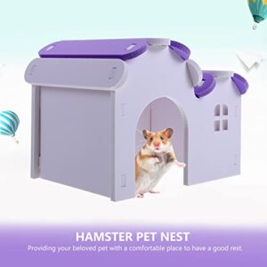 balacoo Hamster Hut Assemble Ecological Hut Deluxe Villa Slide Exercise Toys for Hamster Rat Gerbil Hamster Slide Hamster Castle