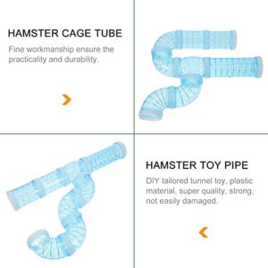 balacoo Hamster Tubes and Tunnels Kit, 2 Sets Transparent DIY Hamster Tunnel Playground, Small Animals Toys Hideout for cage