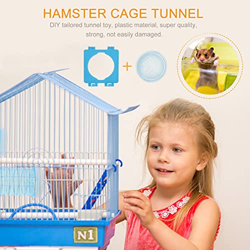 balacoo Hamster Tubes and Tunnels Kit, 2 Sets Transparent DIY Hamster Tunnel Playground, Small Animals Toys Hideout for cage