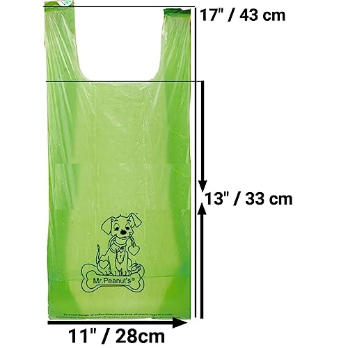 Mr. Peanut's XL Pooper Scooper Sized 13X11" Recycled Waste Poop Bags Made From Plants - 160 Count