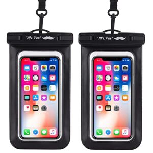 mr. pen- waterproof phone pouch, 2 pack, waterproof phone holder, dry bag for phone