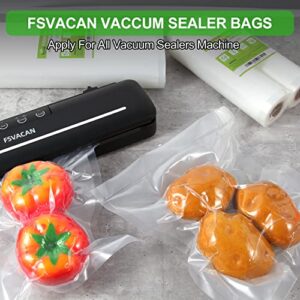 FSVACAN Vacuum Sealer Bags Rolls for Food Saver, 2 Pack 11"x20',BPA Free and Heavy Duty, Great for Food Vacuum Storage, Seal a Meal, Commercial Grade, Customize Length, Sous Vide Meal Prep