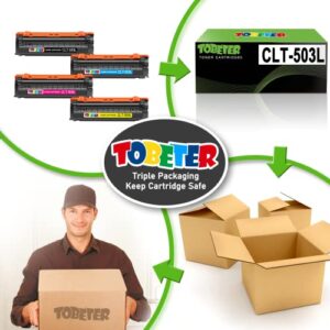 ToBeter Compatible CLT-503L Toner Cartridge Replacement for Samsung CLT 503L K503L Y503L M503L C503L 4 Pack for Samsung ProXpress SL-C3060FW C3010DW C3010ND Printer (1 Black 1 Cyan 1 Magenta 1 Yellow)