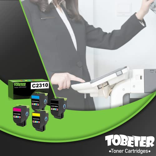 ToBeter Remanufactured C2310 Toner Replacement for Lexmark C2310K0 C2310C0 C2310M0 C2310Y0 Toner Cartridge for C2325 C2425 C2535 MC2425 MC2535 MC2640 (Black Cyan Magenta Yellow)