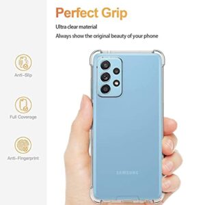 KIOMY Clear Case for Galaxy A53 5G [Anti-Yellow] Hybrid Hard PC + Flexible TPU Frame, Enhanced Corner Shockproof Slim Transparent Cover