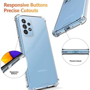 KIOMY Clear Case for Galaxy A53 5G [Anti-Yellow] Hybrid Hard PC + Flexible TPU Frame, Enhanced Corner Shockproof Slim Transparent Cover