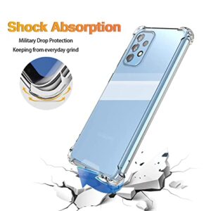 KIOMY Clear Case for Galaxy A53 5G [Anti-Yellow] Hybrid Hard PC + Flexible TPU Frame, Enhanced Corner Shockproof Slim Transparent Cover