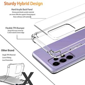 KIOMY Clear Case for Galaxy A53 5G [Anti-Yellow] Hybrid Hard PC + Flexible TPU Frame, Enhanced Corner Shockproof Slim Transparent Cover