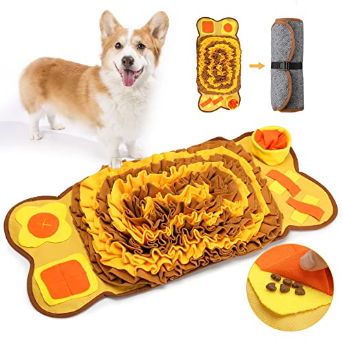 Toozey Snuffle Mat for Dogs, Interactive Snuffle Mat for Small and Medium Dogs, Dog Food Mat for Puppy Sniff Training, Durable Dog Feeding Mat Enrichment Toys