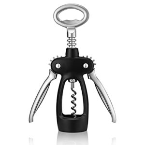 kitvinous wine bottle opener, premium wing corkscrew wine opener with no-stick worm, multi-purpose winged corkscrews for wine and beer bottles