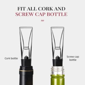 Wine Aerator Pourer Spout, KITVINOUS Blade-Shape Decanter Spout for Maximum Oxygen Amount