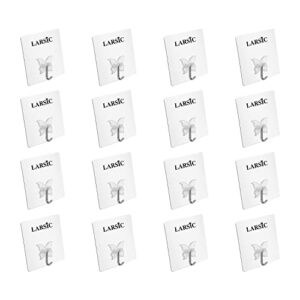 sticky wall hooks bathrobe hanger heavy duty adhesive wall hangers coat hook no drill sticky keys to the kitchen easy wall hooks strong anti rust no drill towel hook easy hook (single hook 16 pack)