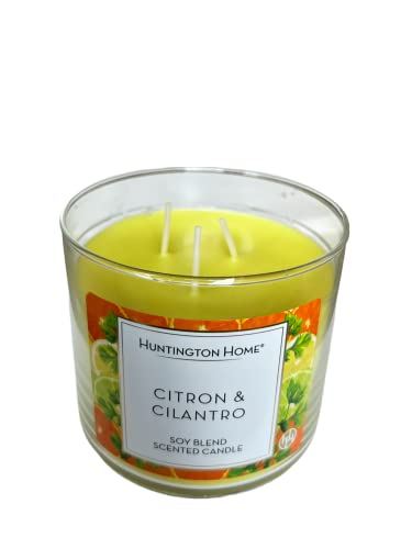 Huntington Home Vela perfumada Citro & Cilantro, 3 mechas 45/60