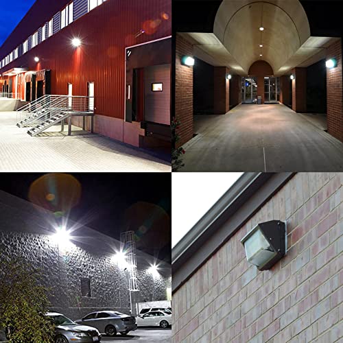 80W LED Wall Pack Light with Dusk to Dawn Photocell,10500LM 5000K Daylight ,AC100-277V Input,500W HPS/HID Replacement, Waterproof Commercial Security Lighting for Warehouses, Garage,ETL Listed