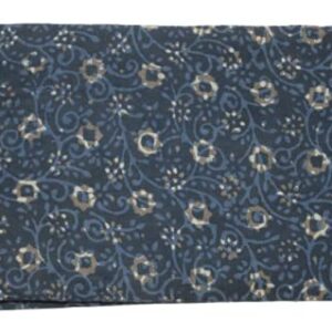 Cotton Quilt Men's Sewing Fabric Hand Block Print Cotton Voile Faric,20 YardVegetable Blue CDHAMCOM-CTDB00147