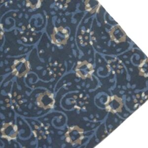 Cotton Quilt Men's Sewing Fabric Hand Block Print Cotton Voile Faric,20 YardVegetable Blue CDHAMCOM-CTDB00147