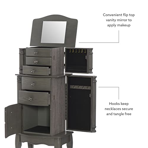 Powell Company Grey Wash Jewelry Powell Viola Armoire