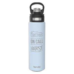 tervis selfless-nurse engraved on blue moon water, 24oz wide mouth bottle