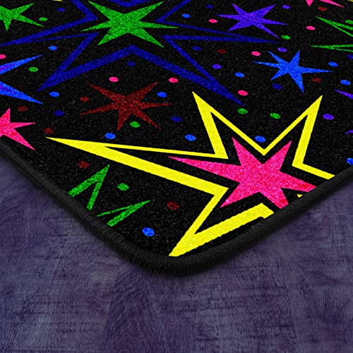 Joy Carpets Fluorescent Kapow 6' x 9' Area Rug