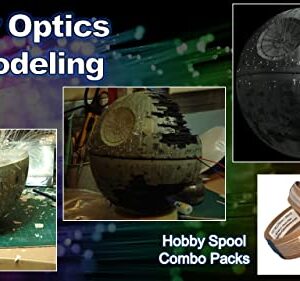 Fiber Optic Lighting Filament & LED Illuminator for Crafts & Modeling: Hobby Spool Combo Pack 200