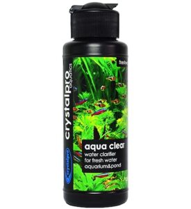 crystalpro water clarifier 4.22 oz - aqua clear treats 660 gallons - water clarifier for fish tank clears cloudy water for freshwater aquariums and fish pond - aquarium water clarifier