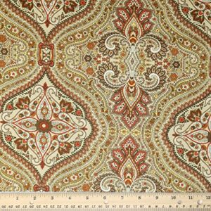 rtc fabric, 100% cotton duck 54" paisley brown fabric, per yard