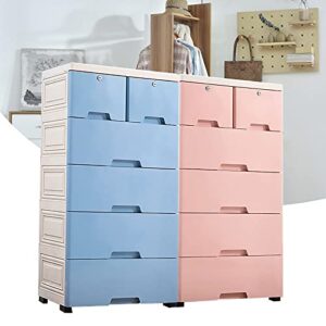 MONIPA Plastic Drawers for Clothes, Storage Cabinet with 6 Drawers,Closet Drawers Tall Dresser Organizer for Clothes,Playroom,Bedroom Furniture (Pink)