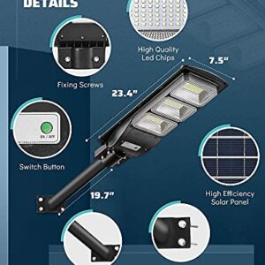 Lovus 6000LM Outdoor Solar LED Street Lights Dusk to Dawn with Radar Sensor for Parking Lot, Yard, Garage, Patio