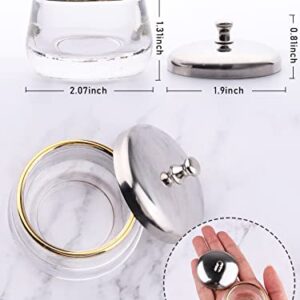 TOROKOM 2Pcs Dappen Dish Glass Monomer Dish with Lid for Acrylic Nails Small Clear Nail Cup Containers for Liquid Powder Damping Dapping Dish Holder Supplies