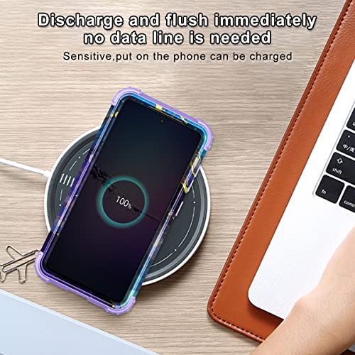 Rancase for Galaxy S21 FE 5G Case,Three Layer Heavy Duty Shockproof Protection Hard Plastic Bumper +Soft Silicone Rubber Protective Case for Samsung Galaxy S21 FE 5G,Purple