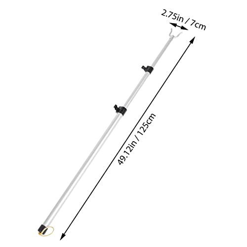 YARDWE Long Stick Pole with Hook, Long Reach Stick with Hook Closet Pole Retractable Reach Sticks Long Reach Closet Pole with Hook for Closet Rod, Shelf