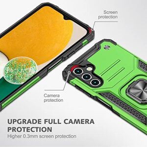 for Samsung A13 5G Case, Galaxy A13 5G Case with Screen Protector, 360°Military Grade Rotatable Kickstand (Heavy Duty) Protective Cases for Samsung Galaxy A13 5G (Green)