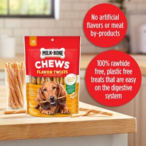 Milk-Bone Easy Peasy Chicken Cheesy Flavor Twists, Rawhide Free Dog Chews, Bag of 70