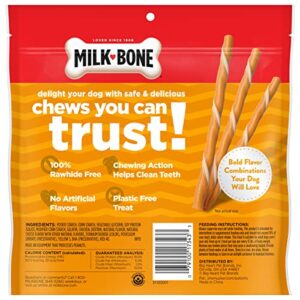 Milk-Bone Easy Peasy Chicken Cheesy Flavor Twists, Rawhide Free Dog Chews, Bag of 70