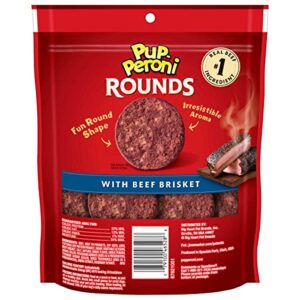 Pup-Peroni Rounds Dog Treats With Beef Brisket, 5 oz. Bag (Pack of 8)