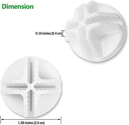 FUNLAX 24pcs Wire Cube Plastic Connectors for Cube Storage, Metal Grid Shelving Unit and Modular Closet Organizer outer diameter is 1.42 inches inner diameter is 0.16 inches (White)