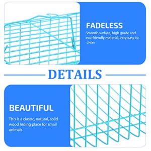 Small Dog Crate, Metal Pet Cage Dog Cage Dog Kennel Rabbit Cage Poultry Cage Rabbit Habitat Cage Small Animal Critter Cage for Cat Chicken Guinea Pig, Random Color