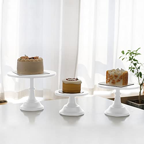 Cake Stands Set of 3,Metal Cupcake Stands Cake Display Stands,8/10/12 Inch Round Cake Trays Dessert Display Stands,for Birthday,Party,Wedding,Party,Ceremony,Decoration. (Iron)