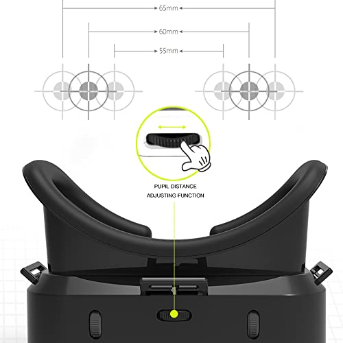 TooTwo VR Headset, Universal Gaming Virtual Reality Goggles Adjustable 4.7-7.2 Inch Screen Compatible with iPhone, Samsung and Android Phone (VR)