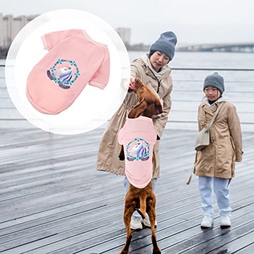 Balacoo Outdoor Dog Costume Pet Dog Winter Costume Puppy Clothes Winter Dog Clothing Pet Costume Pink Unicorn Clothes Outfit Holiday Party Supply M Winter Pet Pajamas Dog Sweater