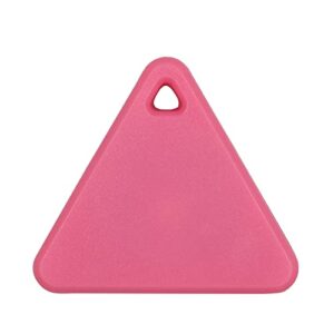 smart mini wireless bluetooth 4.0 anti lost tracker alarm key finder gps locator triangle bluetooth anti-lost device for pet dog cat keys wallet bag kids, 1pcs pink