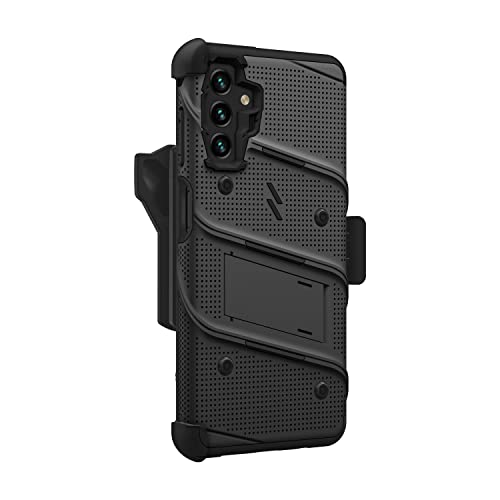 ZIZO Bolt Bundle for Galaxy A13 5G Case with Screen Protector Kickstand Holster Lanyard - Black