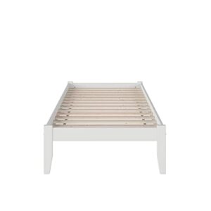 AFI Concord Twin XL Platform Bed with Open Foot Board in White