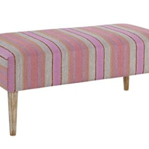 Linon Home Decor Products Pink Stripe Linon Yanni Bench