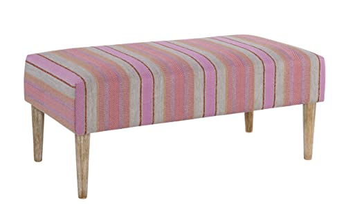 Linon Home Decor Products Pink Stripe Linon Yanni Bench