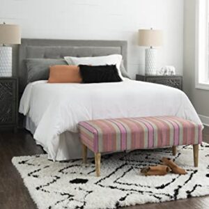 Linon Home Decor Products Pink Stripe Linon Yanni Bench