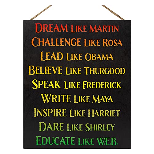 JennyGems Black History Month Gifts, Black History Month Decorations, African American Wall Art, Black History Sign Decor, Influential People in History, 10x12 Wood Sign, Made in USA